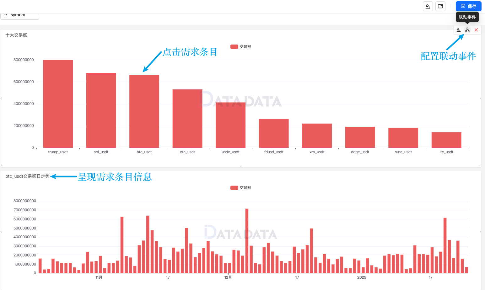 参数联动 | Datadata Docs